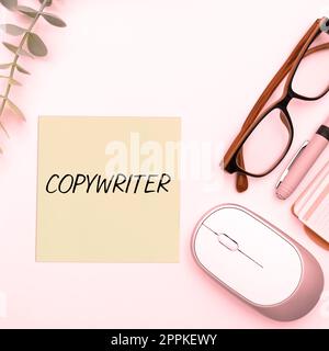 Inspiration showing sign Copywriter. Concept meaning writing the text ...