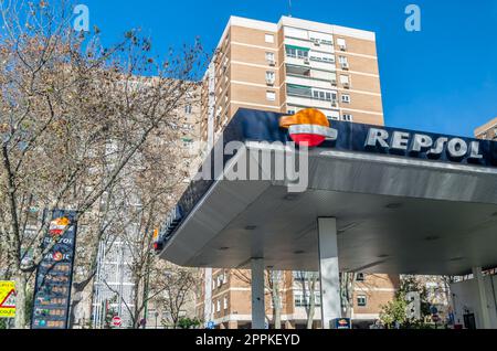 Headquarters of the Spanish oil company Repsol, Madrid, Spain, Europe ...