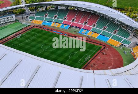 RUGAO, CHINA - APRIL 24, 2023 - Aerial photo shows the renovation and ...