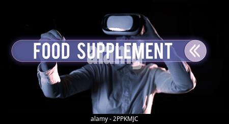Handwriting text Food Supplement. Business approach Conditions and ...