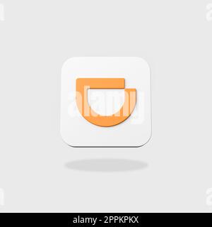 Didi App Icon on Flat Gray Background Stock Photo - Alamy