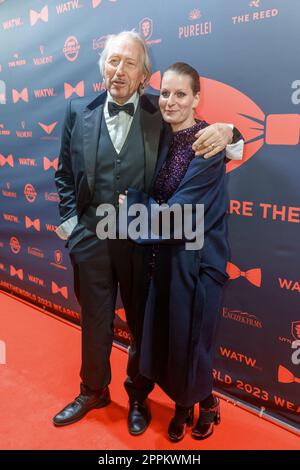 Reiner Schoene with company at the We Are The World Gala 2023 in Berlin ...