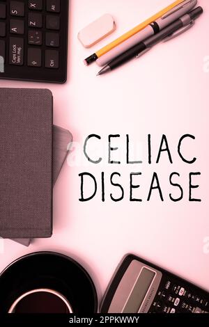 Writing displaying text Celiac Disease. Business approach Small ...