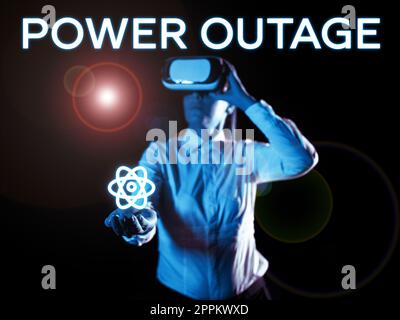 Hand writing sign Power Outage. Word for The ability to influence peers ...