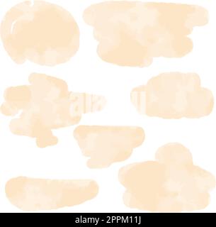 Round beige watercolor abstract spot, kind of circle coffee stain. You ...
