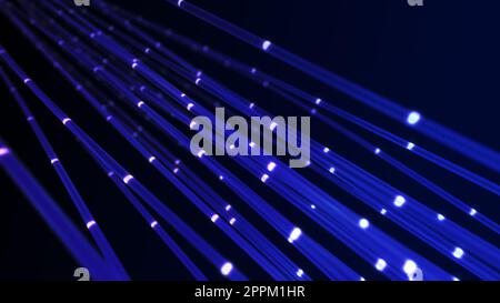 Optical fiber lines transmitting data with bright light Stock Photo - Alamy
