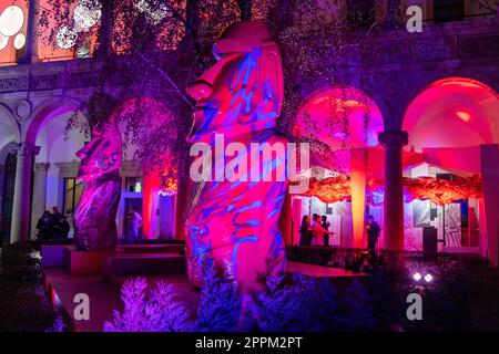 Milan, Italy - april 23 2023 -Fuorisalone Milan design week - Interni ...