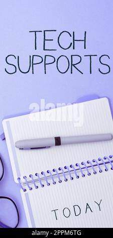 Text showing inspiration Remote Support. Business overview type of ...