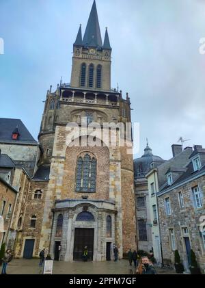 the Westwerk entrance of the Aachen Cathedral, germany Stock Photo - Alamy