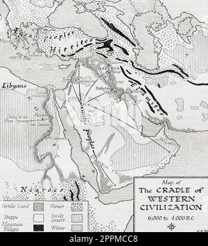 A map from 'A History of the...' depicting geographical features and ...