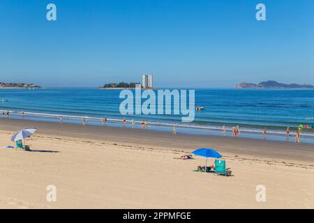 People in Samil beach Stock Photo - Alamy