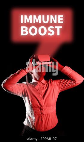 Text sign showing Immune Boost. Business idea being able to resist a ...