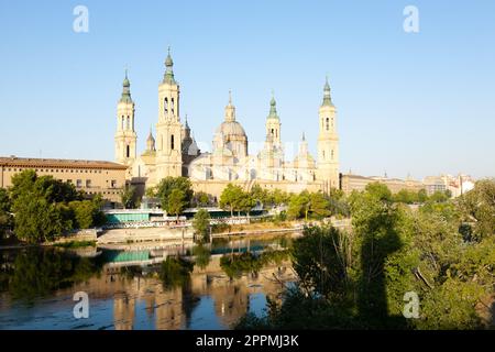 Saragossa city day view, Spain. Zaragoza cathedral Stock Photo - Alamy