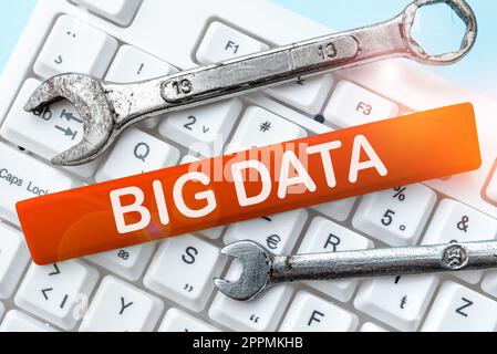Text showing inspiration Big Data. Internet Concept sets that so ...