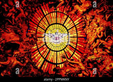 Holy spirit symbol of peace, love and hope. Concept for Christianity ...