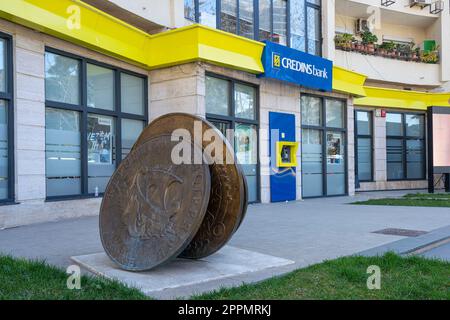 Sign of the Tirana Bank in Tirana, Albania, DEC 7, 2024 Stock Photo - Alamy