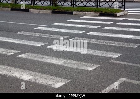 Pedestrian path walk painted on road Stock Photo - Alamy