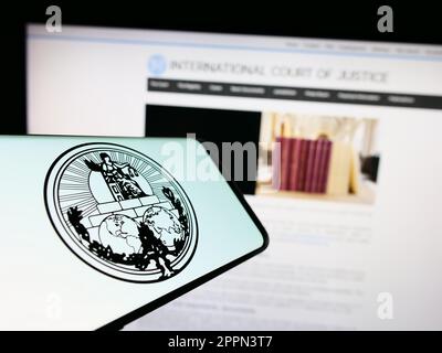 Logo of the International Court of Justice, principal judicial organ of ...