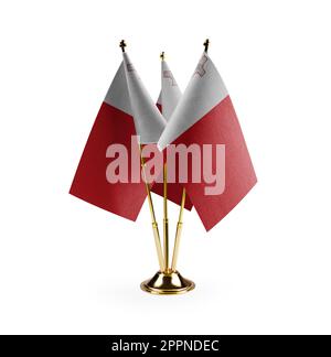 Small national flags of the Malta on a white background Stock Photo - Alamy