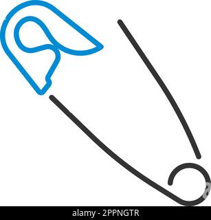 Metal sewing pin icon, outline style Stock Vector Image & Art - Alamy