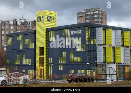 DISTRICT 10 CONTAINER BUILDING built using shipping containers Stock ...