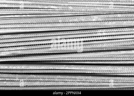 Stack of steel bar texture in construction site Stock Photo - Alamy