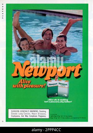 Vintage "Playboy" magazine August 1991 issue Advert, USA Stock Photo ...