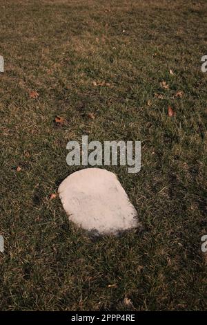 Natural stone tombstone with a blank epitaph and room for text Stock ...
