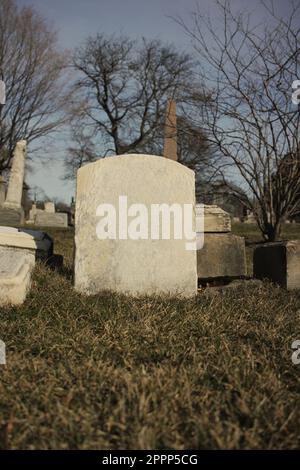 Natural stone tombstone with a blank epitaph and room for text Stock ...