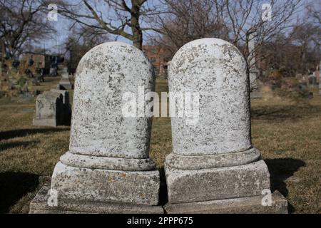 Natural stone tombstone with a blank epitaph and room for text Stock ...