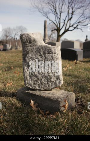 Natural stone tombstone with a blank epitaph and room for text Stock ...