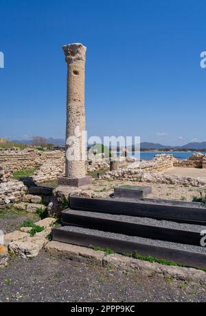 Ancient ruins of Nora on Sardinia in Italy Stock Photo - Alamy