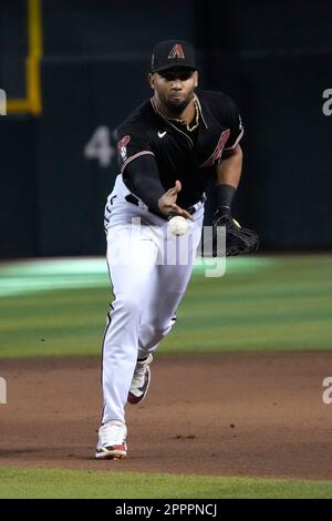 Arizona Diamondbacks left fielder Lourdes Gurriel Jr. (12), center ...