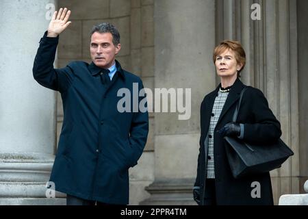 THE DIPLOMAT, from left: Rufus Sewell, Ali Ahn, Jess Chanliau, Ato ...