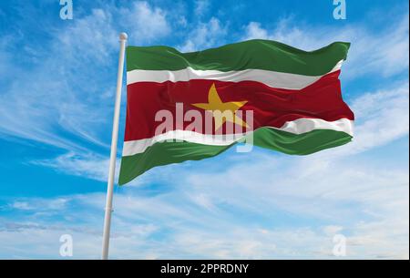 flag of Dutch Creole peoples Surinamese people. flag representing ...