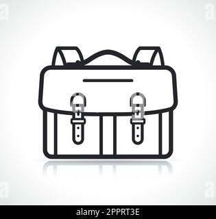 rectangular backpack thin line icon isolated design Stock Vector Image ...