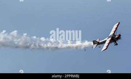A Waco Taperwing, piloted by retired Kentucky Air National Guard pilot ...