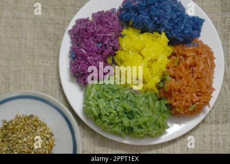 5-color sticky rice in Northwest Vietnam, Asia Stock Photo - Alamy