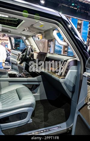 Mengshi M-Hero 917 electric SUV from Dongfeng on display at the 2023 ...