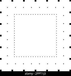Tracing square shape broken line element for preschool, kindergarten ...