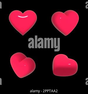fancy trendy 3d deco geometric object isolated in black background ...