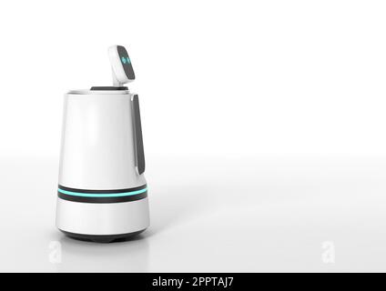 3d rendered AI guide robot Stock Photo - Alamy