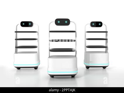 3d rendered AI guide robot Stock Photo - Alamy
