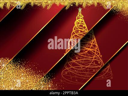 Gold Christmas Motif with Layered Effect Stock Vector Image & Art - Alamy