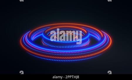 Abstract Gear or mechanical Animation Background. Psychedelic ...