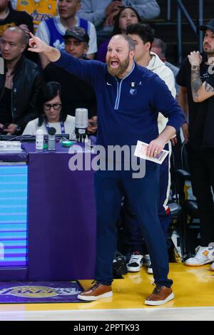 Memphis Grizzlies head coach Taylor Jenkins during the first half of an ...