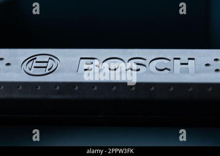 Bosch logo on the handle of professional construction equipment Stock ...