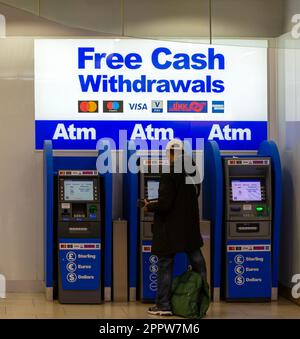 AIrport ATM machines for Cash and Currency Stock Photo - Alamy