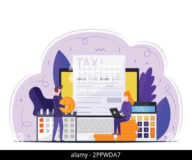 tax payment concept Stock Vector Image & Art - Alamy