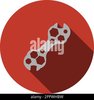 Bike Spanner Icon. Flat Color Design. Vector Illustration Stock Vector ...